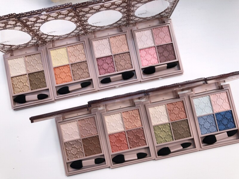 Visee最經典的晶緞光漾眼影盒全新升級「晶緞璃花眼影盒」，#RD6乾燥玫瑰x夕陽橘配色簡直美炸