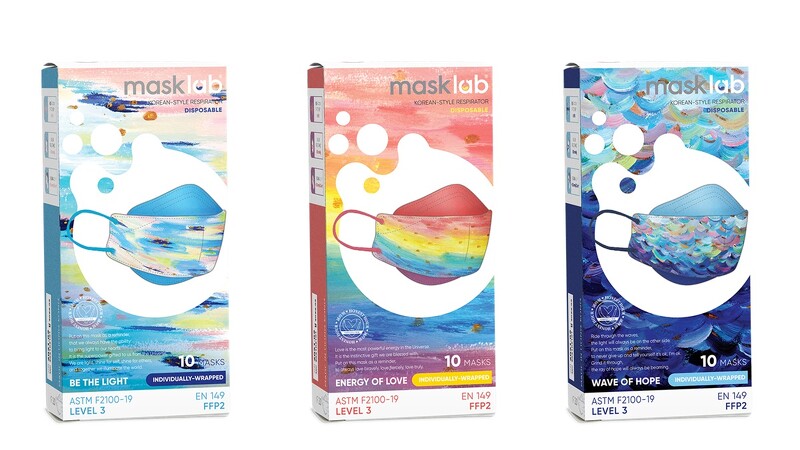 masklab韓式立體口罩有新款了！攜手莫允雯推出公益系列，3款彩繪畫作圖案美度升級
