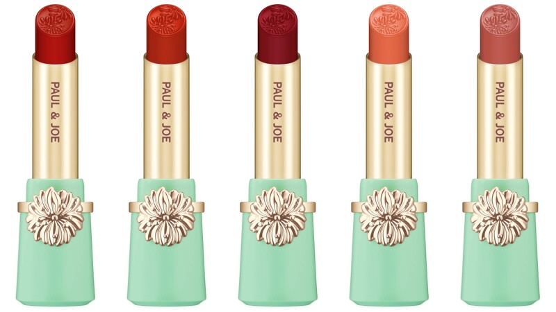 PAUL & JOE 2023西洋菊高光持色唇膏18色登場，貓眼石綠外盒太美