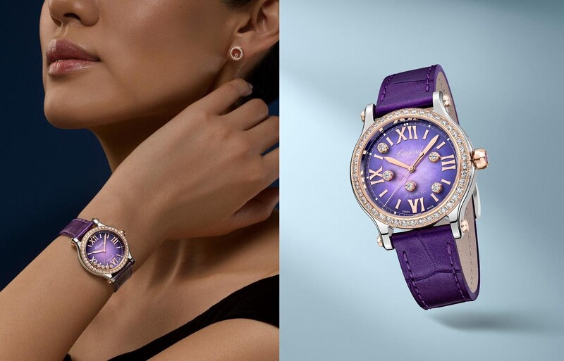 茱莉亞．羅勃茲以迷人全新形象，完美詮釋蕭邦經典Happy Sport系列腕錶快樂自由精神，期望女性盡情擁抱生命中的美好時刻！