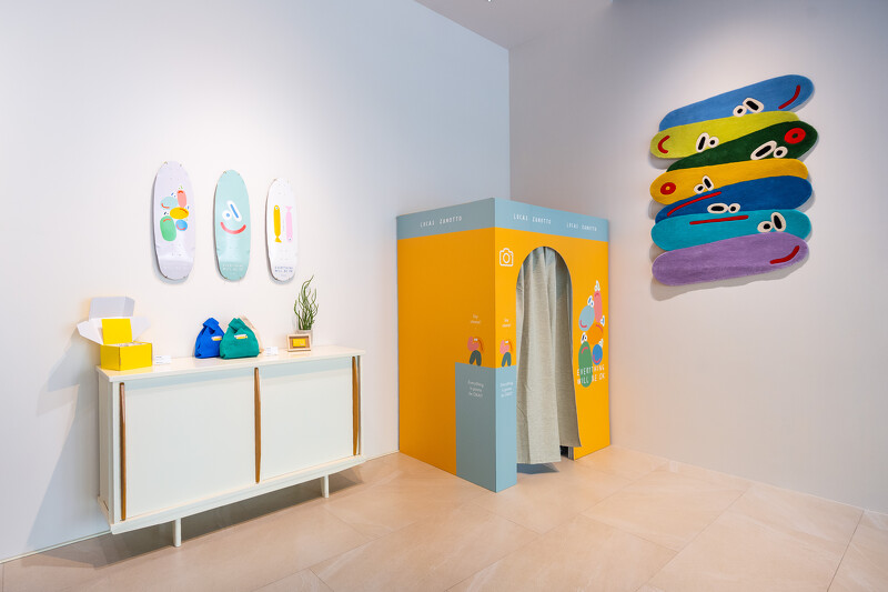 藝術家Lucas Zanotto首次台灣個展，極簡又可愛的創作太療癒！還有獨家超Q貼拍機就在NOKE忠泰樂生活！