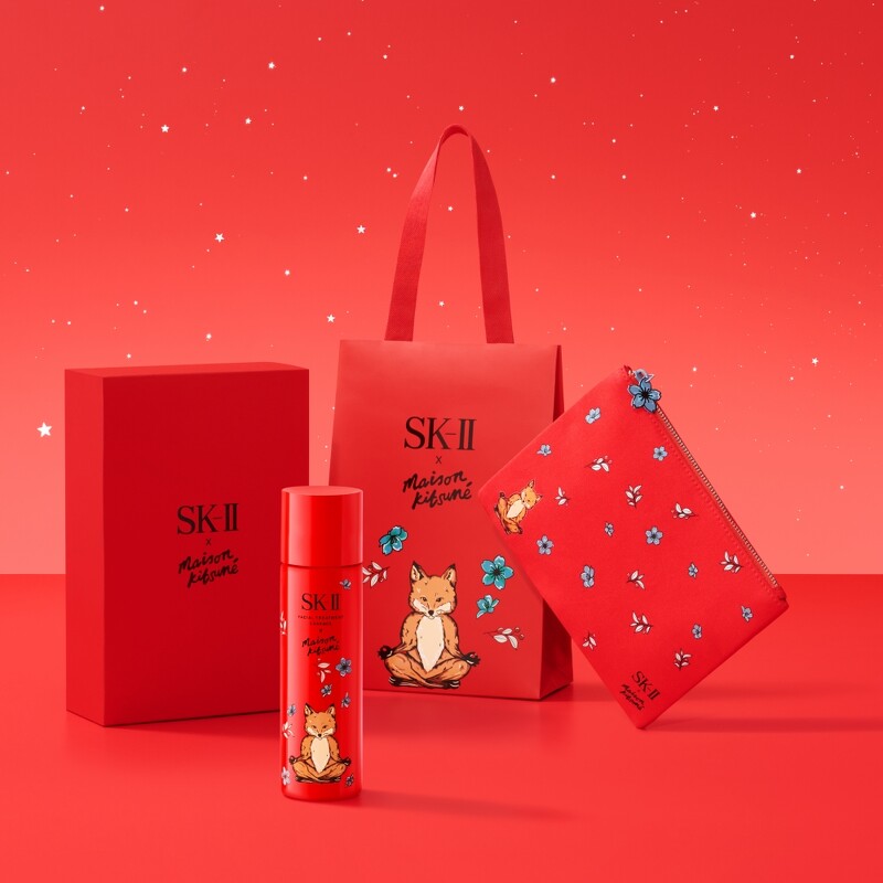 竟然找上小狐狸！SK-II x MAISON KITSUNÉ限量版青春露，年末最驚喜聯名，台灣還是全球首賣