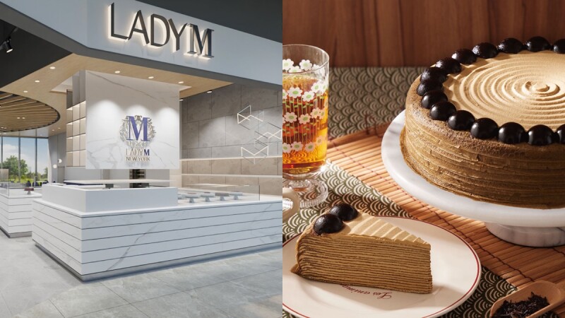 Lady M開新店了！全新進駐台中LaLaport，推出新口味「焙茶千層」